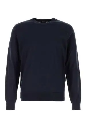 Brioni Cashmere-silk Blend Crew Neck Sweater - Blue