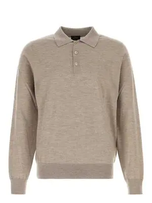 Brioni Cashmere-silk Polo Shirt - Grey
