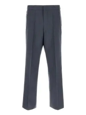 Prada Mohair And Silk Blend Trousers - Blue