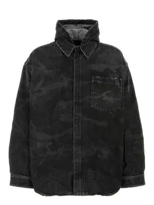 Balenciaga BALENCIAGA Denim Jacket With Hood Black