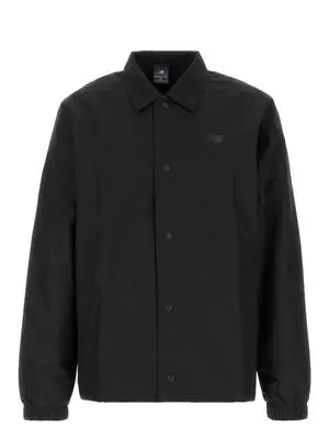 NEW BALANCE Polyester Zip Up Jacket With Stand Collar - Black