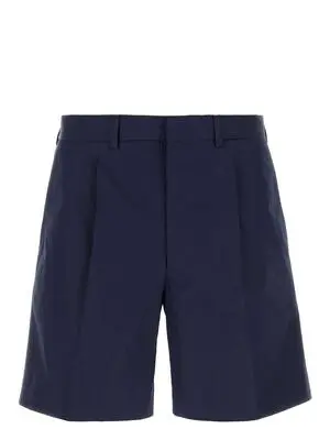 Prada Cotton Poplin Tailored Bermuda Shorts - Blue