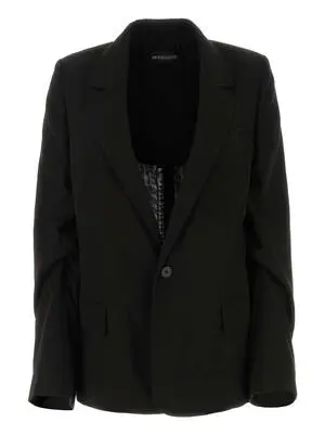 ANN DEMEULEMEESTER Renske Cotton Blazer - Black