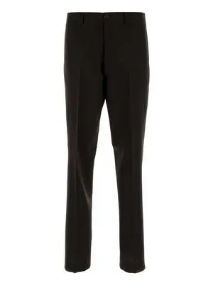 Prada Virgin Wool Trousers - Brown