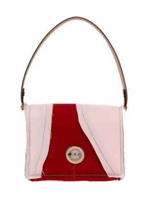 DENTRO Mirim Handbag In Satin And Leather - Multicoloured