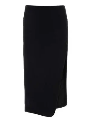 ANN DEMEULEMEESTER Ann Demeulemeester Felted Wool Midi Skirt