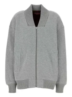 Gucci Cotton-blend Bomber Jacket - Grey