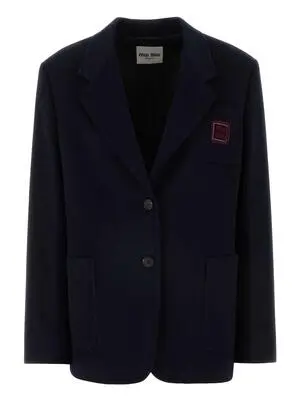Miu Miu Wool-cashmere Blazer - Blue