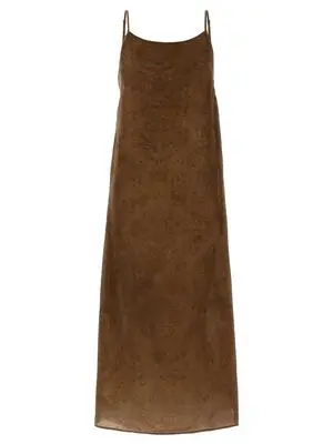 UMA WANG Anaya Viscose-cupro Blend Dress - Brown