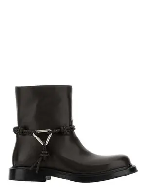Bottega Veneta James Ankle Boots In Leather - Brown
