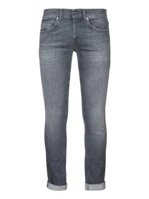 DONDUP DONDUP George Slim Jeans In GOTS Organic Cotton Blend Grigio