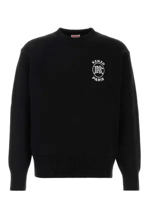 Kenzo Crew Neck Cotton Sweater - Black