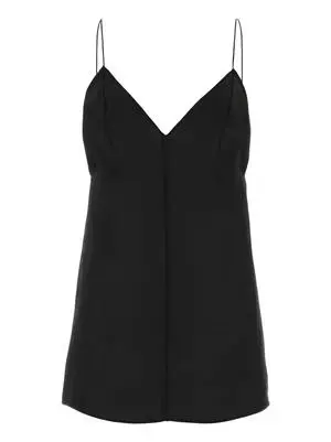 Khaite Silk Talsie Top - Black