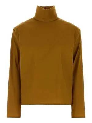 SAINT LAURENT SAINT LAURENT Stretch Silk-Blend Turtleneck Top