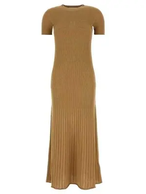 Max Mara Silk-blend Europa Dress - Camel