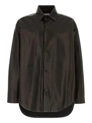 Fear Of God Style Nappa Leather Oversize Shirt For - Brown