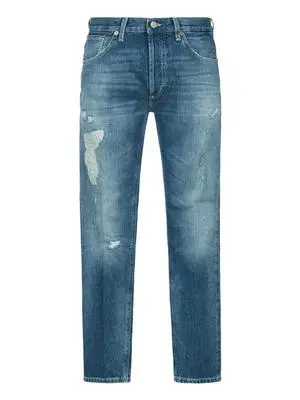 DONDUP Brighton" Distressed Cotton Jeans - Blue