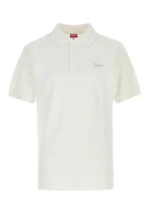 Kenzo Cotton Piquet Polo Shirt - White