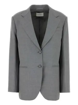 Sportmax Wool Baffo Blazer - Grey