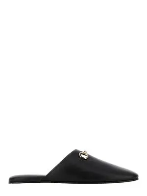 Gucci Gucci Nappa Leather Slippers Black