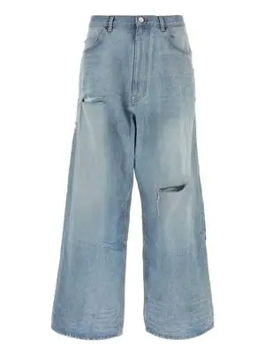 Balenciaga Wide-leg Denim Jeans - Light Blue