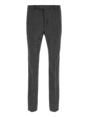 Gucci Wool Melange Straight-leg Tailored Trousers - Grey
