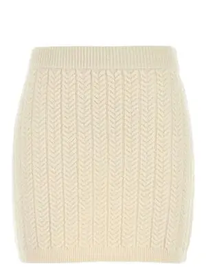 Sportmax Wool Blend Mini Skirt - Light Blue