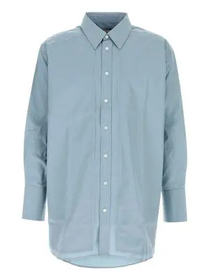 AMI Paris Light Cotton Poplin Shirt - Light Blue