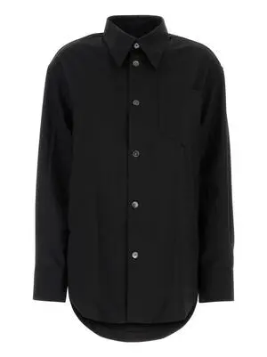 AMI Paris Wool Oversize Shirt - Black