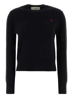 AMI Paris AMI Merino Wool Knit Sweater Black