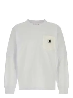 Sacai X Carhartt Wip-inspired Cotton T-shirt - White