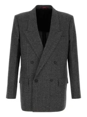 GUCCI Gucci Charcoal Melange Wool Blazer