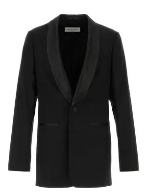 Dries Van Noten Wool-silk Blend Bartux Blazer - Black