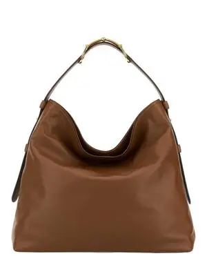 Gucci Beatrix Large Leather Shopping Handbag - Camel