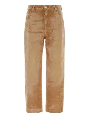 Fendi FENDI Velvet Cotton Jeans Camel