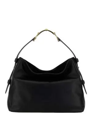 Gucci Beatrix Medium Leather Shopping Handbag - Black