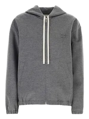 MIU MIU Miu Miu Wool-Cashmere Blend Zip-Up Jacket