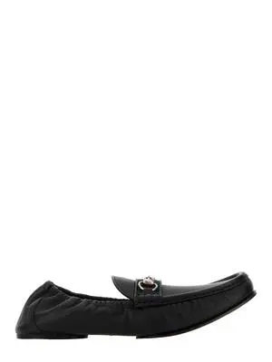 Gucci Leather Horsebit Loafers - Black