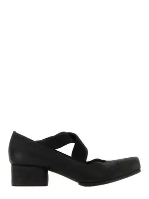 UMA WANG Leather Pumps With Block Heel - Black