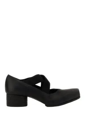 UMA WANG Leather Pumps With Block Heel - Black