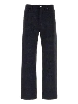 Fendi Monogrammed Cotton-blend Pants - Printed
