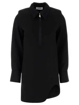 Attico Gabardine Mini Dress - Black