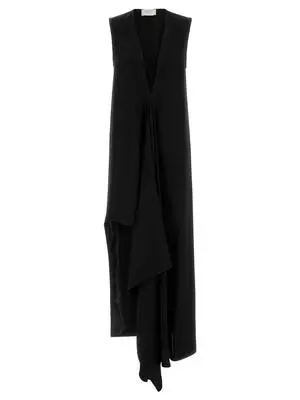 Sportmax Sleeveless A-line Twill Dress - Black