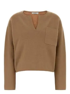 Max Mara Zibello" Wool-cashmere Blend Sweater - Camel