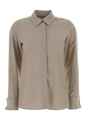 Max Mara Stretch Cashmere Tebaide Shirt - Grey