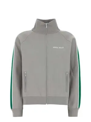 Miu Miu Tech Fabric Track Jacket - Grey