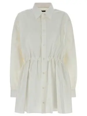 Balenciaga Poplin Shirt Dress - White