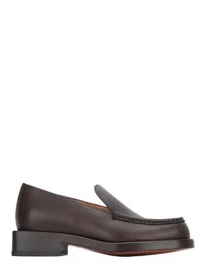 Jacquemus Leather Loafers - Darkbrown