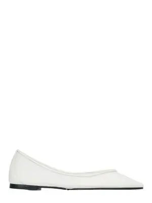 Jacquemus JACQUEMUS Oval-Toe Ballerina Flats White