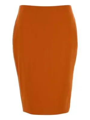 Saint Laurent Stretch Viscose-blend Skirt - Orange